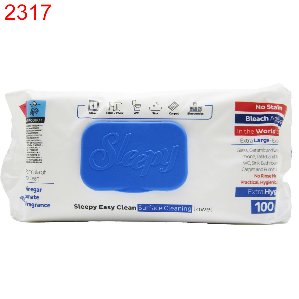 Хигиенизиращи ГОЛЕМИ мокри кърпи Sleepy 100 бр - VSI4KO BG