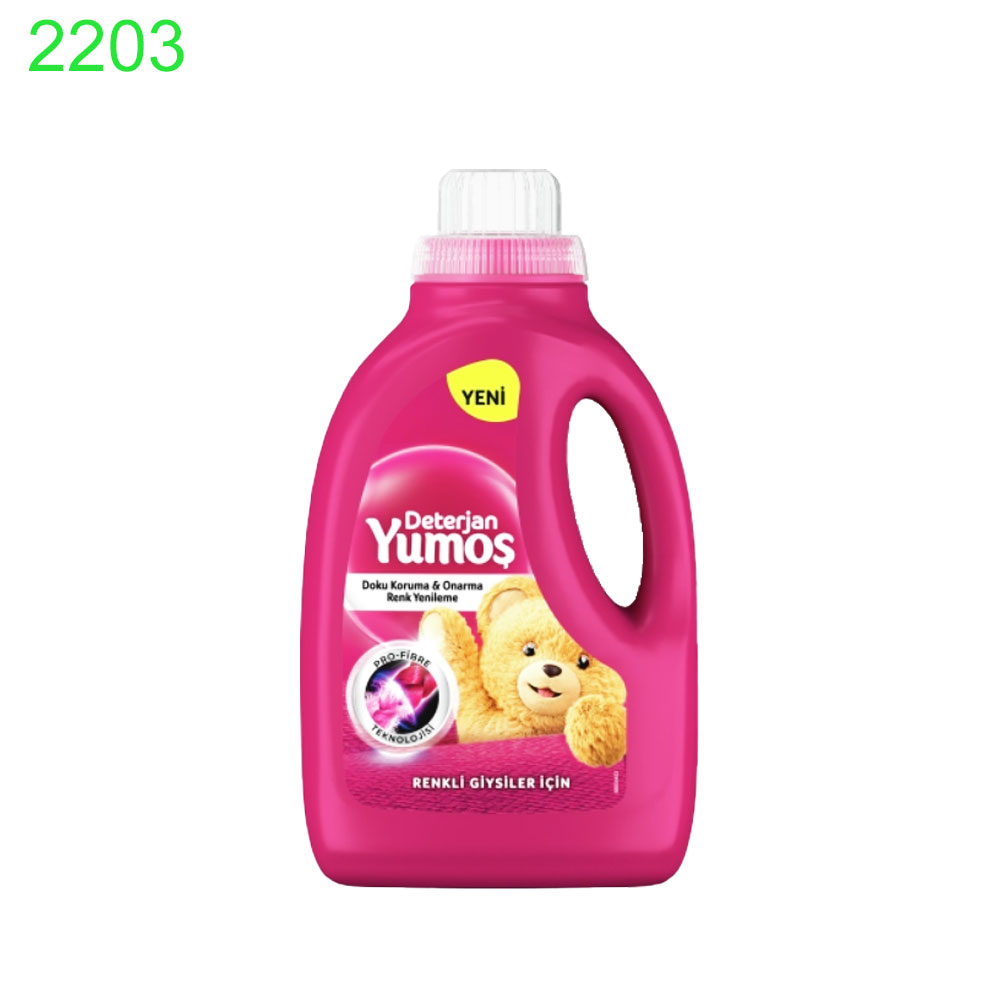 Течен перилен препарат Yumos за цветно пране 1.5л/25пр !!! ПРИ НАД 8 ...