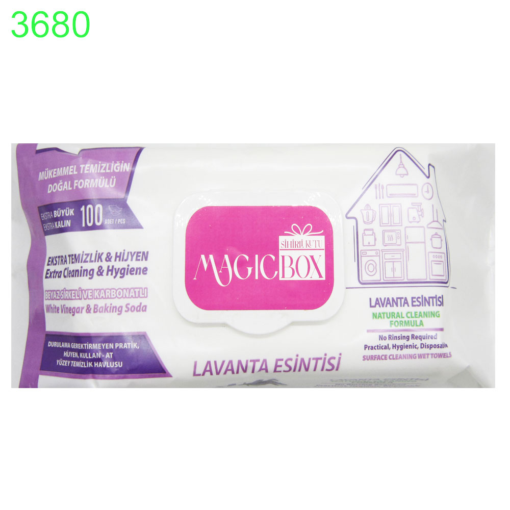 Хигиенизиращи ГОЛЕМИ мокри кърпи Magic Box 100 бр за почистване на повърхности !!! ПРИ НАД 12 ...